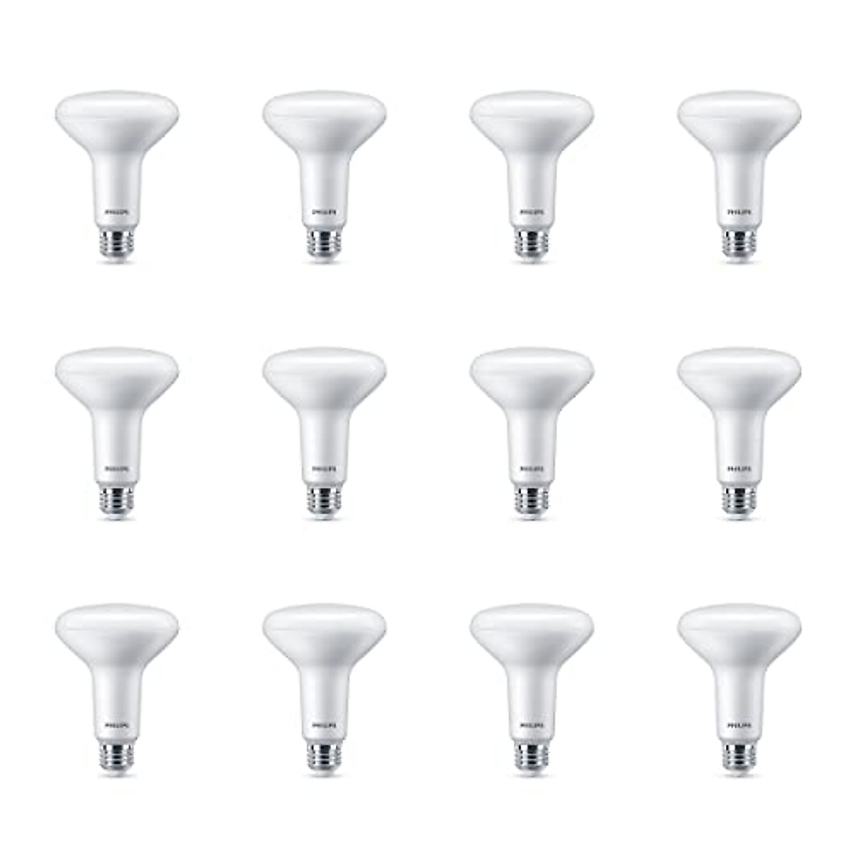Philips LED Flicker-Free Frosted Dimmable BR30 Light Bulb - EyeComfort Technology - 650 Lumen - Soft White (2700K) - 7.2W=65W - E26 Base - Basic LED Old Version - Indoor - 12-Pack