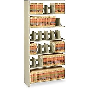 Tennsco Snap-Together 6-Shelf Closed Add-On Open Filing Unit