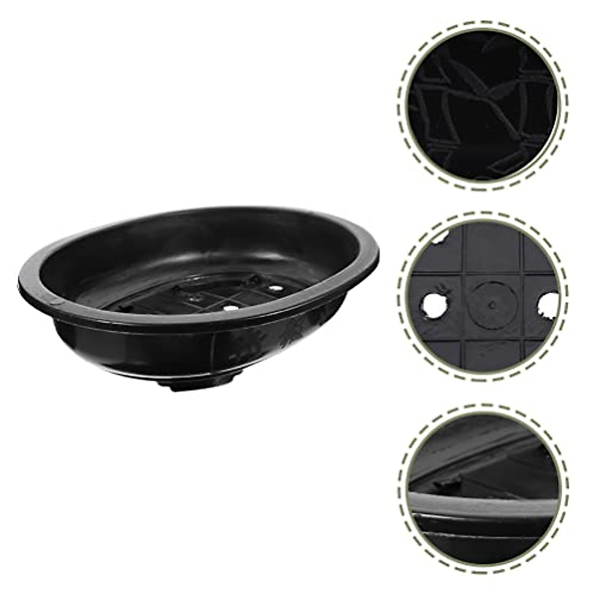 HANABASS Office Decor Bonsai Planter Pot Large 4pcs Bonsai Flowerpot Garden Use Oval Bonsai Pot Plastic Flower Pot Bonsai Container Plastic Bonsai Plants Growing Pots Plant Pots