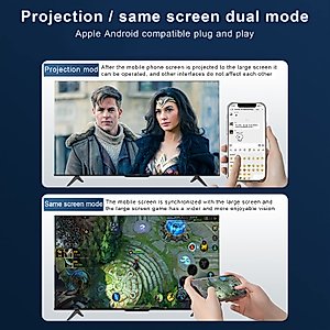 CatXQ 2.4G WiFi 4K Wireless HDMI Display Dongle | Horizontal & Vertical Screen Switching Compatible with iOS Android Windows for Mac TV Netebook Projector Monitor,Support Miracast,DLNA,Airplay