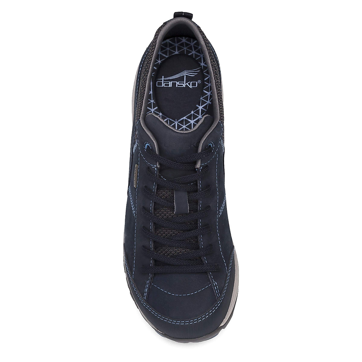 Dansko Paisley Waterproof Outdoor Sneakers for Women – Comfortable, Breathable Walking Shoes with Arch Support – Stain Resistant Sneakers with Slip Resistant Rubber Outsole Navy 10.5-11 M US