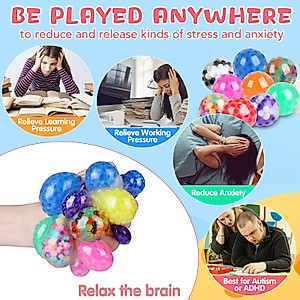 24Pack Stress Balls, Squishy Toys, Squishy Squeeze Balls Bulk Fidget Toys for Adults Squishy Balls, Stress Relief Toys, Party Favors, Birthday Gift, Goodie Bag Stuffers