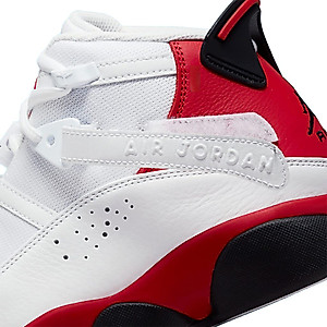 Jordan Mens 6 Rings 322992 126 Cherry - Size 9 White/Black-university Red