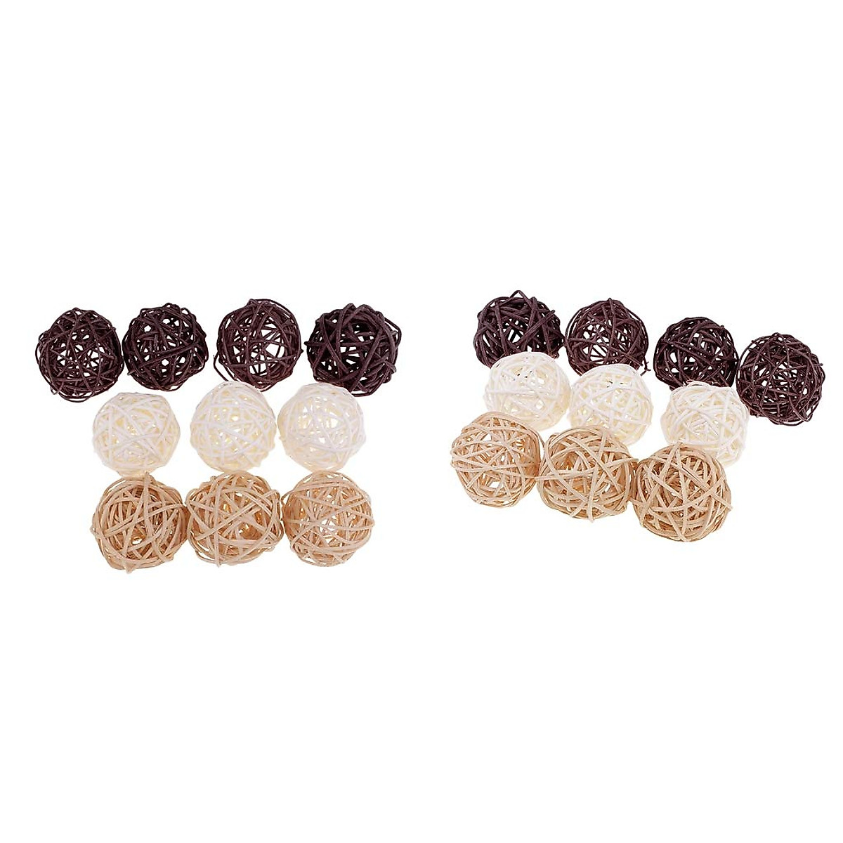 Harilla 50pcs Wicker Rattan Balls Decorative Orbs Vase Fillers, Wicker Balls for Decorating, Wedding Ceremony, Bridal Shower Party, Home Garden Decoration