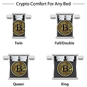 Bitcoin Cryptocurrency Coin Round Blanket- Physical Bitcoin Gift Item from The Crypto Coins Collection - 70 inch Super Soft Fleece Throw Bitcoin Blanket