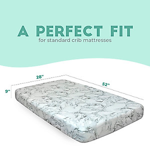 Mommy o' Clock Premium Fitted Crib Sheet for Boys Girls, Toddler Mattress Crib Sheets, Soft and Breathable Fitted Sheets for Standard Crib and Mattresses, 28”x 52” x 9” (Galatic Print)