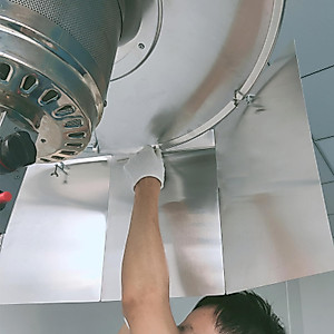 Patio Heater Reflector Shield Heat Focusing Reflector Outdoor Heaters for Patio Propane Heater Propane Heaters Indoor Heat Lamp Heat Shield