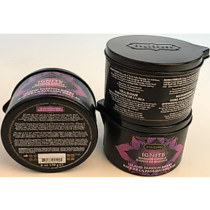 KAMA SUTRA Ignite Massage Candle - Coconut Oil and Soy Based - Island Passion Berry, 6 oz Candle Melts into a Warm Massage Oil, Couples Massage, Pour Spout Massage Candle