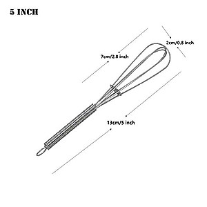 GEPOR Mini Whisks 5 inch 2Pcs