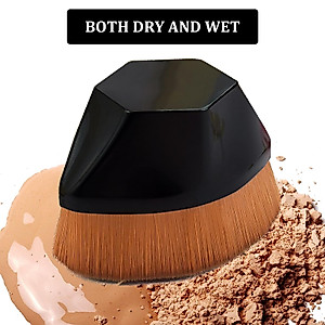 HoPliGhe Foundation Brush for Liquid Makeup Professional Kabuki Brush Makeup Brushes for Face Body Flawless Powder Cosmetics brochas de maquillaje for make up, with Protective Case