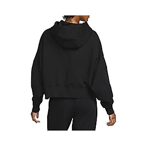 Nike Sportswear Tech Fleece Women's Over-Oversized Crop Pullover Hoodie (as1, alpha, m, regular, regular, Black/Black)