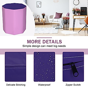 24.4" x 25.6" Gymnastics Octagon Skill Shape Tumbling Mat Octagon Gymnastics Equipment Mat Somersault Backbend Trainer Mat Lightweight PVC Mesh Octagon Gymnastics Shape for Exercise Training, Pink