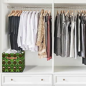 13x13x13 Storage Cube Bins Monkeys Vines Plant Storage Cubes 13 inch Collapsible Storage Bins Cubby Storage Baskets for Organizing Shelf Cabinet Bookcase Boxes