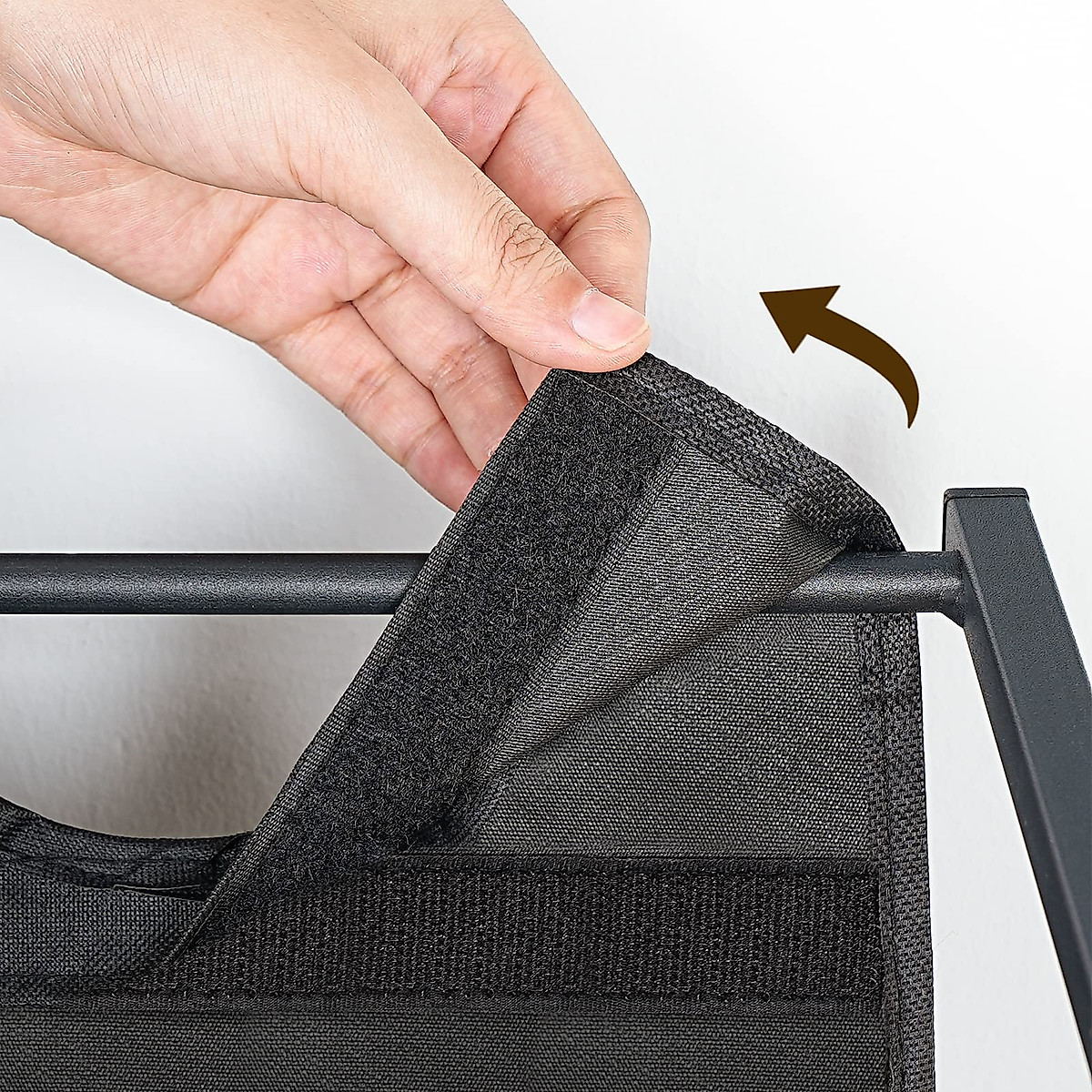 YATINEY Laundry Sorter, Laundry Hamper with Hanging Rack, Laundry Sorter 3 Section, Laundry Basket with Wheels, Hampers for Laundry, Laundry Basket Organizer for Laundry Room, Rustic Brown LS37BR