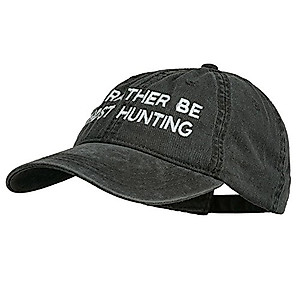 e4Hats.com Ghost Hunting Embroidered Washed Cap - Black OSFM