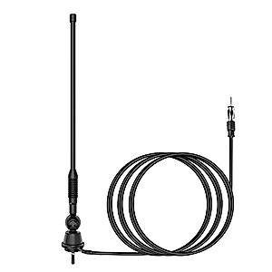 JSZAAHZ Car Radio Antenna Waterproof Marine Antenna AM FM Golf Cart ATV UTV RV Car Stereo Radio Antenna Boat Mast Flexible Radio Antenna for Truck Excavator Tractor RVR Yacht Pontoon