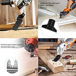 50 Pack LEILUO Oscillating Tool Blades Easy Cut Wood Nails Plastic Oscillation Saw Blades Universal Multitool Fitment for Dewalt Worx Rockwell Wen Milwaukee Makita Ryobi Bosch