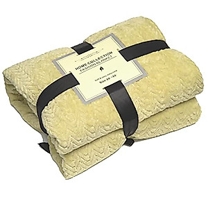 Devirld Soft Throw Blanket Fleece Blanket Fluffy Blankets Warm Plush Fuzzy Throws for Couch Bed Sofa, Yellow, Throw(50"x60")