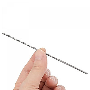 uxcell 10 Pcs 2mm Mini Micro Twist Drill Bits, High-Speed Steel Straight Shank Extra Long Drill Bit 120mm for Aluminum Alloy