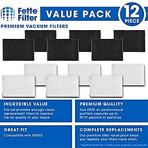 Fette Filter - Replacement Filter Compatible with Holmes HAPF7-U8 Smoke Grabber Ashtray. Fits Holmes Models: HAP70, HAP75, HAP76. Fits Pollenex Models: AT100, AT101 Pack of 12