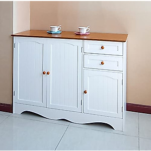 Homecharm-Intl 43.3x15.8x30.7-Inch Storage Cabinet,White(HC-001)