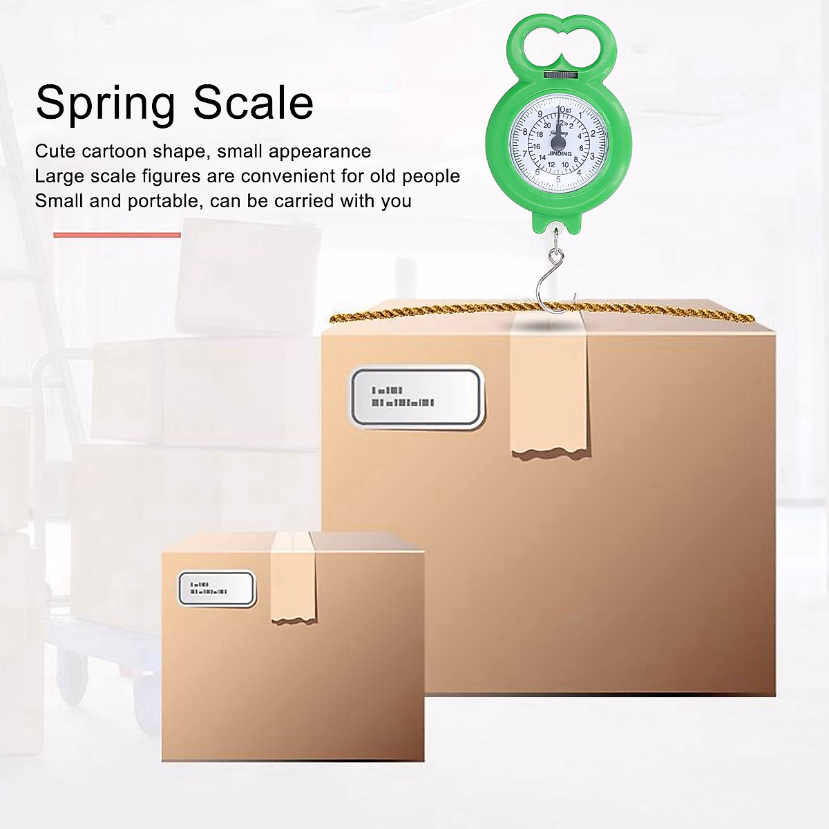 Fishing Scale, Hanging Hook Scales, 10kg Portable Practical Mini Fishing for Measuring Shopping Weight(Green)