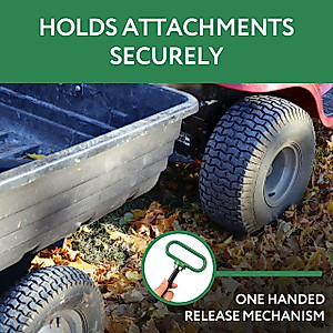 Magnetic Hitch Pin - Lawn Mower Trailer Hitch Pins - Ultra Strong Neodymium Magnet Trailer Gate Pin for Simple One Handed Hook On & Off - Securely Hitch Lawn & Tow Behind Attachments