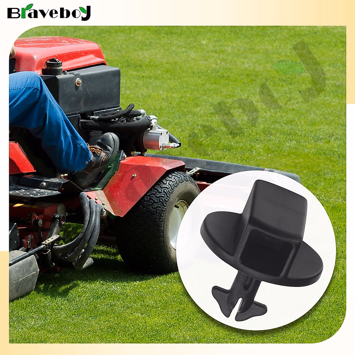 Braveboy 597244 Air Cleaner Cap Knob/Replacement Knob Compatible with B&S Lawn Tractor 123P02, 123P32, 115P02 for Models 115P02-0008-H5, 115P02-0011-H5, 123P02-0002-H5