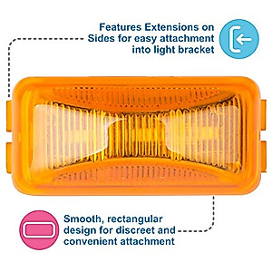 Lumitronics RV Mini Thin Line 37 Series Sealed LED Marker/Clearance Light (Amber)