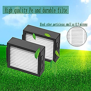 KAZETEC Replacement Parts Compatible for iRobot Roomba E&i&j Series i7 j7 i3 i4 i7+ Plus i3+ i4+ i6 i6+ i8 i8+ E5 E6 j7+ Plus,4 filters,4 side brushes