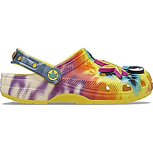 Crocs Unisex Classic Hemp Leaf Clogs, Half Baked and Weed Graphics, Multi, Numeric_4 US Men