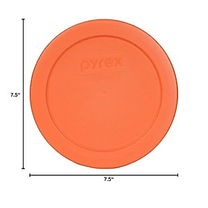 Pyrex (3) 7402-PC 6/7 Cup Blue (3) 7201-PC 4 Cup Butter Yellow (3) 7200-PC 2 Cup Orange Replacement Food Storage Lids Made in the USA