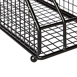 Home Zone Living Desk Document File Tray Organizer | Sort Workspace Office Supplies, Paper and Notebooks | Vertical Sorter (Black),File Sorter,3-Tier Vertical (Slim),CAD1048U