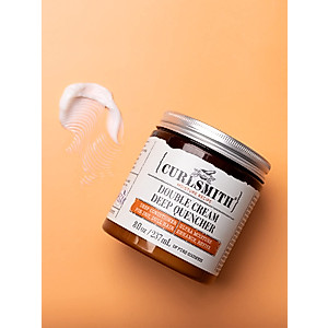 CURLSMITH - Double Cream Deep Quencher - Vegan Moisturising Deep Conditioner for Ultra Dry, Wavy, Curly or Coily Hair (8 oz / 227g)