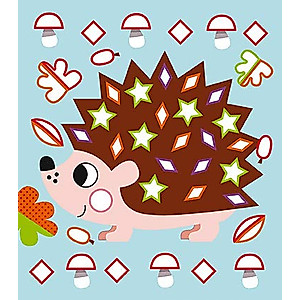 Janod Crafts – No Mess No Glue Foam My First 3D Animal Sticker Mosaic Picture Kit – Creative, Imaginative, Inventive, and Developmental Play - STEAM Approach to Learning – Ages 3-8+