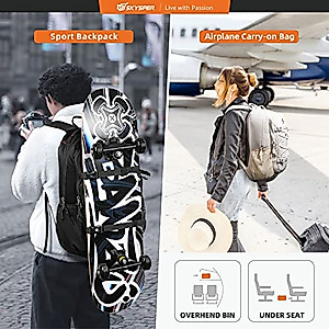 SKYSPER Laptop Backpack 25L Skateboard Travel Backpack for Men Women Business College Backpack(Beige)