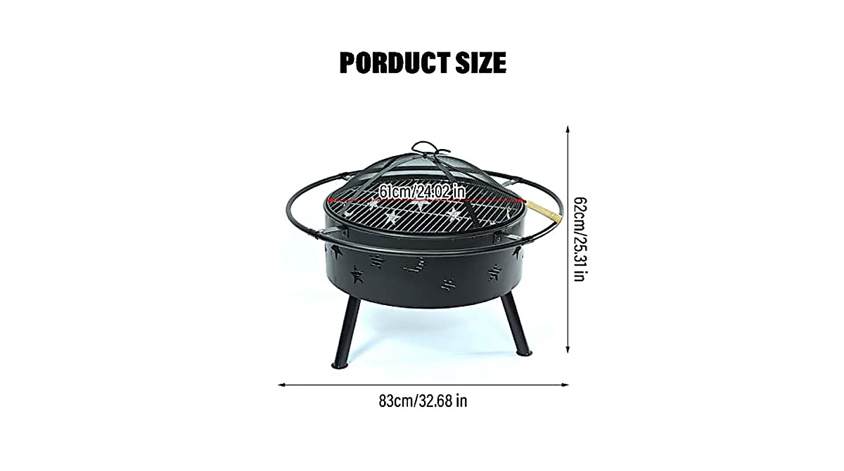 LIUXUEFE Portable Outdoor Fire Pit Stove for BBQ