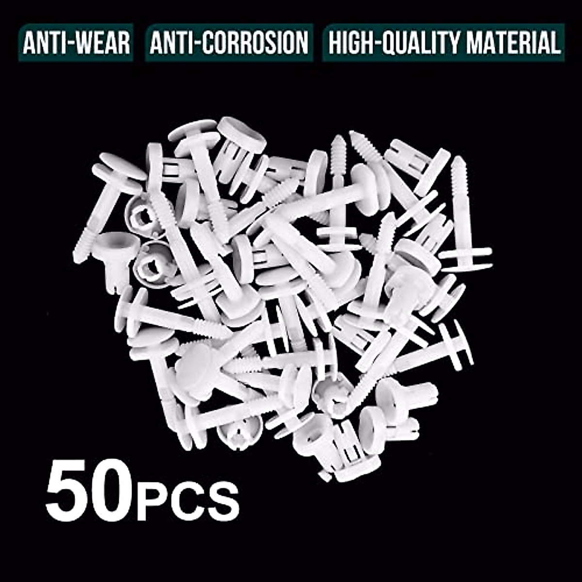 TOPCNOEM 50Pcs Car Door Panel Retainer Clips Compatible with GM Chevy GMC 15960325 - C1500 C2500 C3500 K1500 K2500 K3500 Pickup Jimmy Yukon Blazer Tahoe Suburban