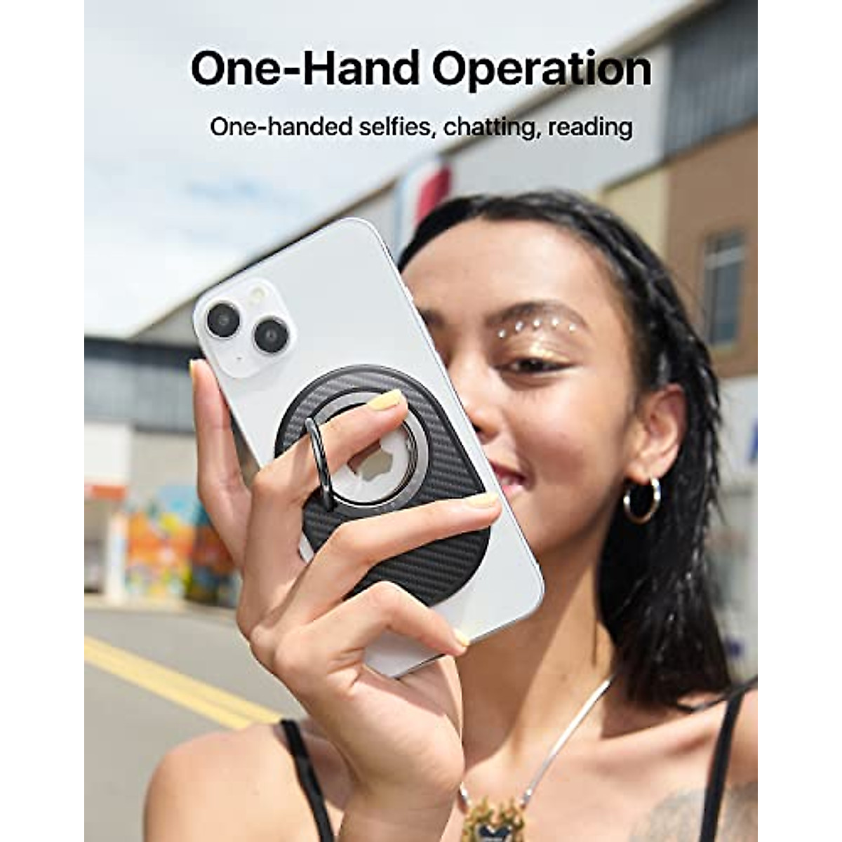 andobil Car Phone Holder & Magnetic Phone Grip Compatible with MagSafe iPhone 14 Pro Max 14 13 12