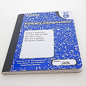 BAZIC Primary Journal Composition Book Blue Marble, 100 Sheet Writing Grades K- 2 Notebook Journal Comp Notebooks for Kindergarten Kids School, 1-Pack