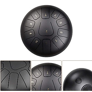 KACYDI Steel Tongue Drum 11 Notes 8 Inches Handpan Drum Percussion Instrument, Tank Chakra Drums Padded with Travel Bag, Mallets, Finger Picks, for Meditation, Entertainment, Music and Gift