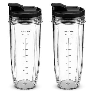 Nutri Ninja 32 oz Tritan Cups with Sip & Seal Lids. Compatible with BL480, BL490, BL640, & BL680 Auto IQ Series Blenders (Pack of 2)