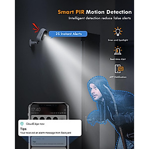 DIHOOM 2K/3MP Solar Camera Surveillance Exterieur for Home Security