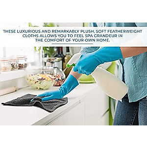 DAN RIVER 100% Cotton Washcloths 24 Pack Premium Quality Face and Body Cloth, Quick Dry and Highly Absorbent Essential Towels for Bathroom, Hand, Kitchen and Cleaning | 12x12 in | 400 GSM (Gray)