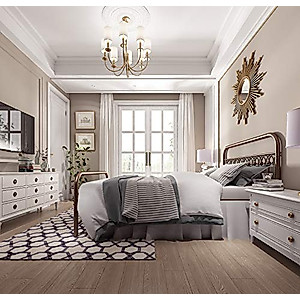 YALAXON Vintage Sturdy Queen Size Metal Bed Frame with Headboard and Footboard Basic Bed Frame No Box Spring Needed，Antique Brown.