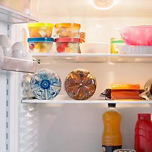 Tanlade 48 Pcs Snack Containers 7 Oz Small Plastic Food Containers with Lids Reusable Freezer Storage Jars Lunch Box, Microwave, Dishwasher and Freezer Safe