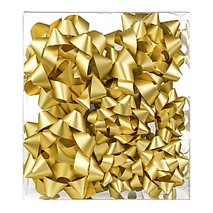 WRAPAHOLIC Matte Gold Gift Bow Assortment (12 Bows) for Birthday, Wedding, Christmas, Baby Shower, Bridal Showers