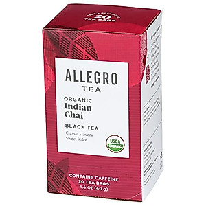 Allegro Tea, Organic Indian Chai Tea Bags, 20 ct