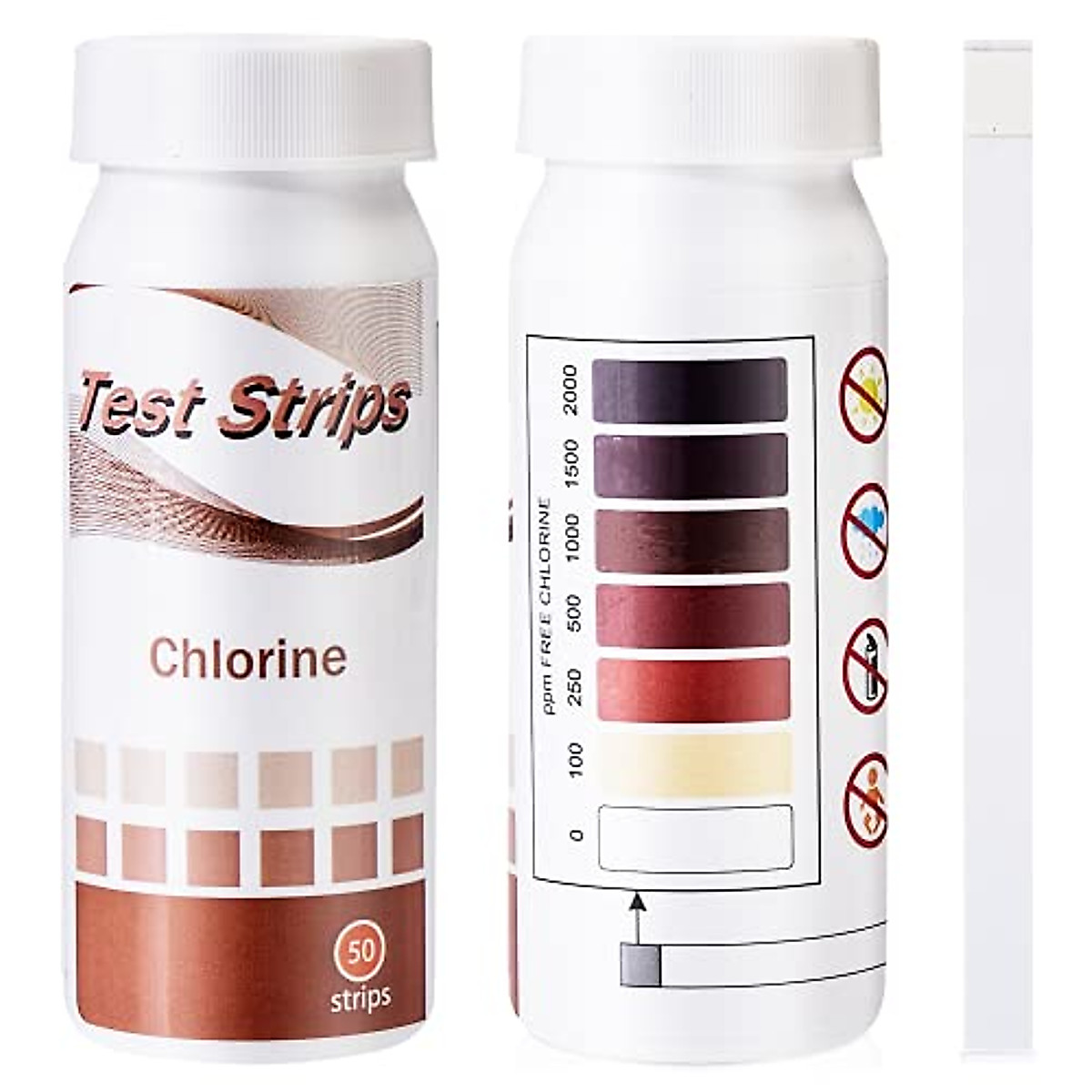 SuperCheck High Range Chlorine Test Strips, 0-2000 ppm, 50 Count, Chlorine Sanitizer Test Strips, Designed for Daycares and Senior Homes for Sanitizing and Disinfecting, Chlorine Dioxide Test Strips