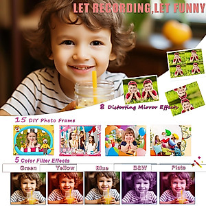 Kids Camera,Christmas Birthday Gifts for Boys and Girls Aged 3-8, Toddler Camera for Kids,Portable Toy Gifts for 3 4 5 6 7 8 Year Old, Rechargeable Kids Cameras Digital with 32GB Card